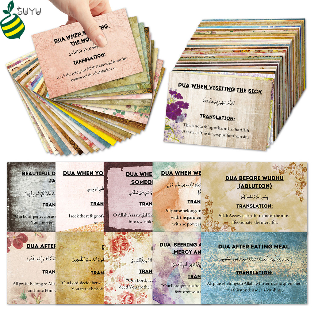40pcs Inspirational Quranic Prayer Cards for Women，Unique Affirmation ...