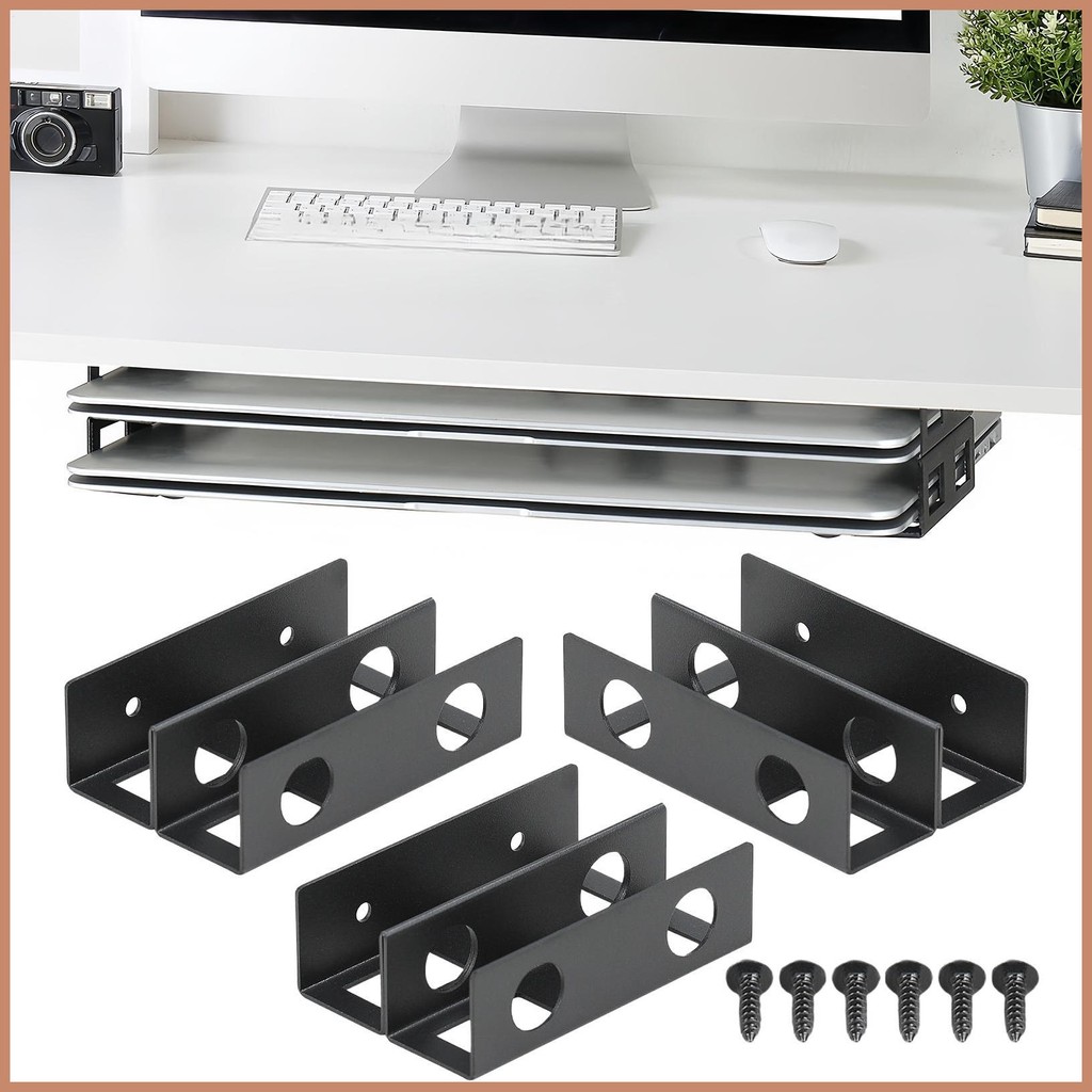 Under Desk Laptop Mount Metal Laptop Under Desk Organizer Shelf Desk ...