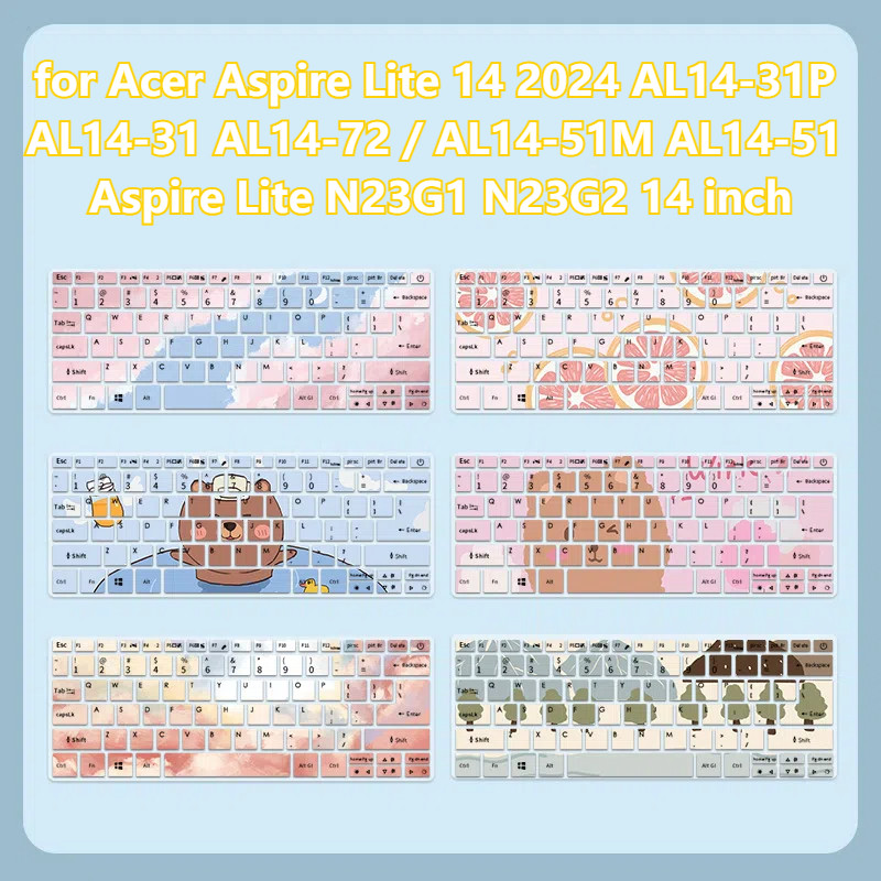 Cartoon Painted Keyboard Film for Acer Aspire Lite 14 2024 AL14-31P ...