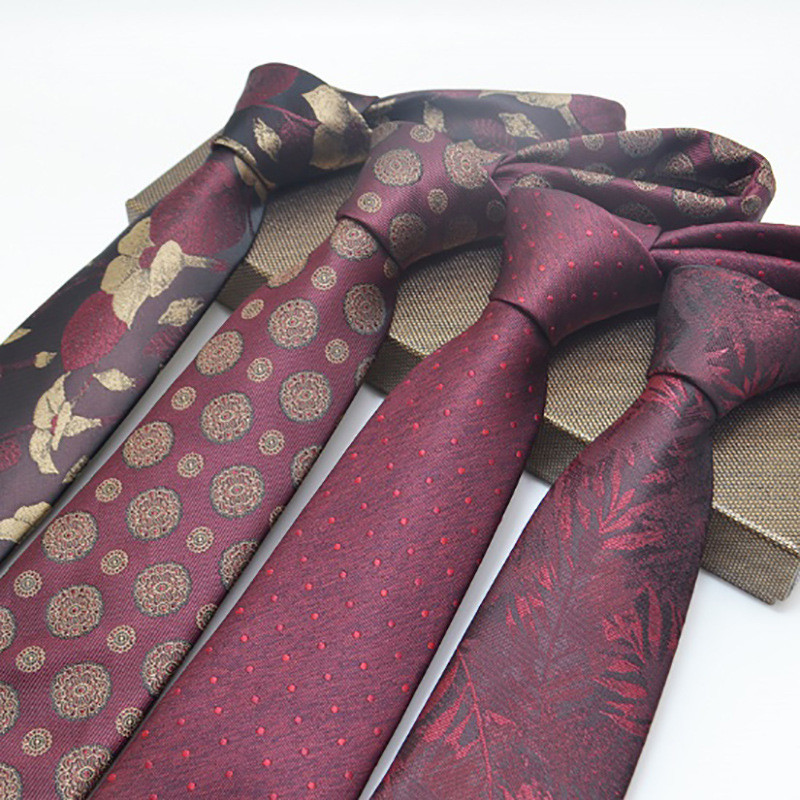 8cm Tie Men Retro Gold Red Business Wide Wedding Groom Formal Suit Men ...