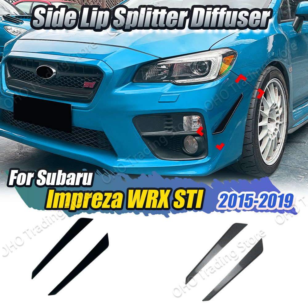 Car Front Side Canards Wings Trim For Subaru Impreza WRX STI VA 2015 ...