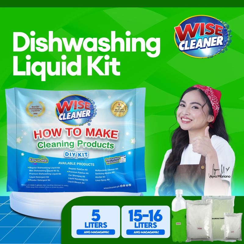 WISE CLEANER DIY DISHWASHING LIQUID DIY KIT Household Without Bottles set dishwashing | Shopee ...