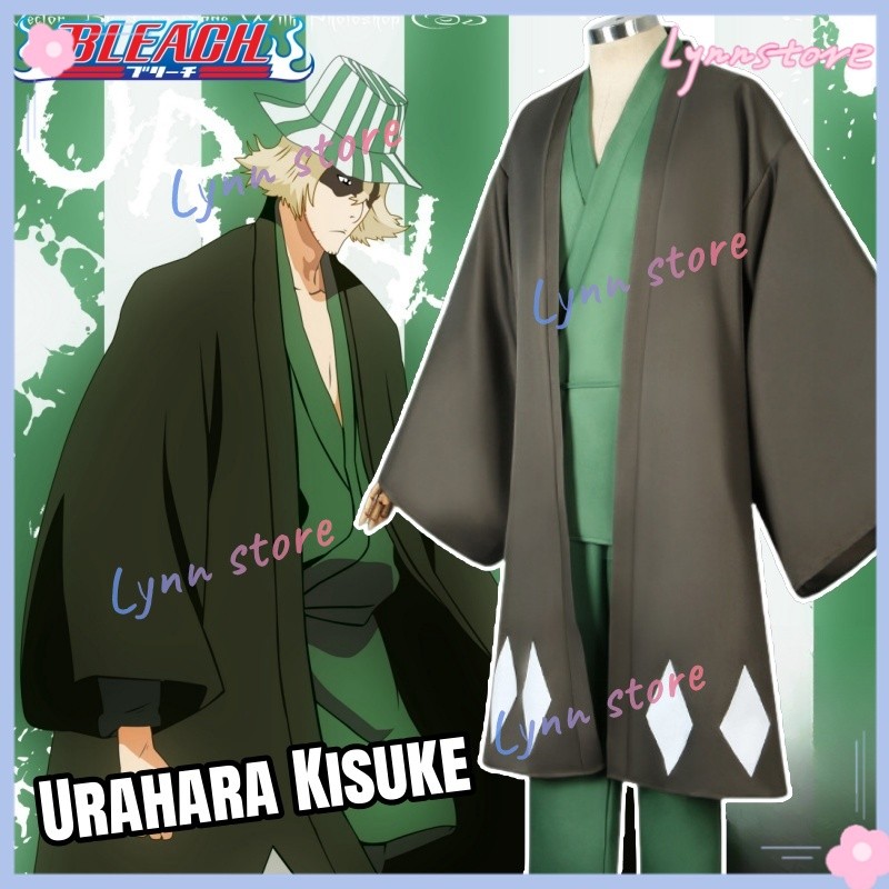 BLEACH Cosplay Costume Kisuke Urahara Cosplay Kimono Hat Set Anime ...