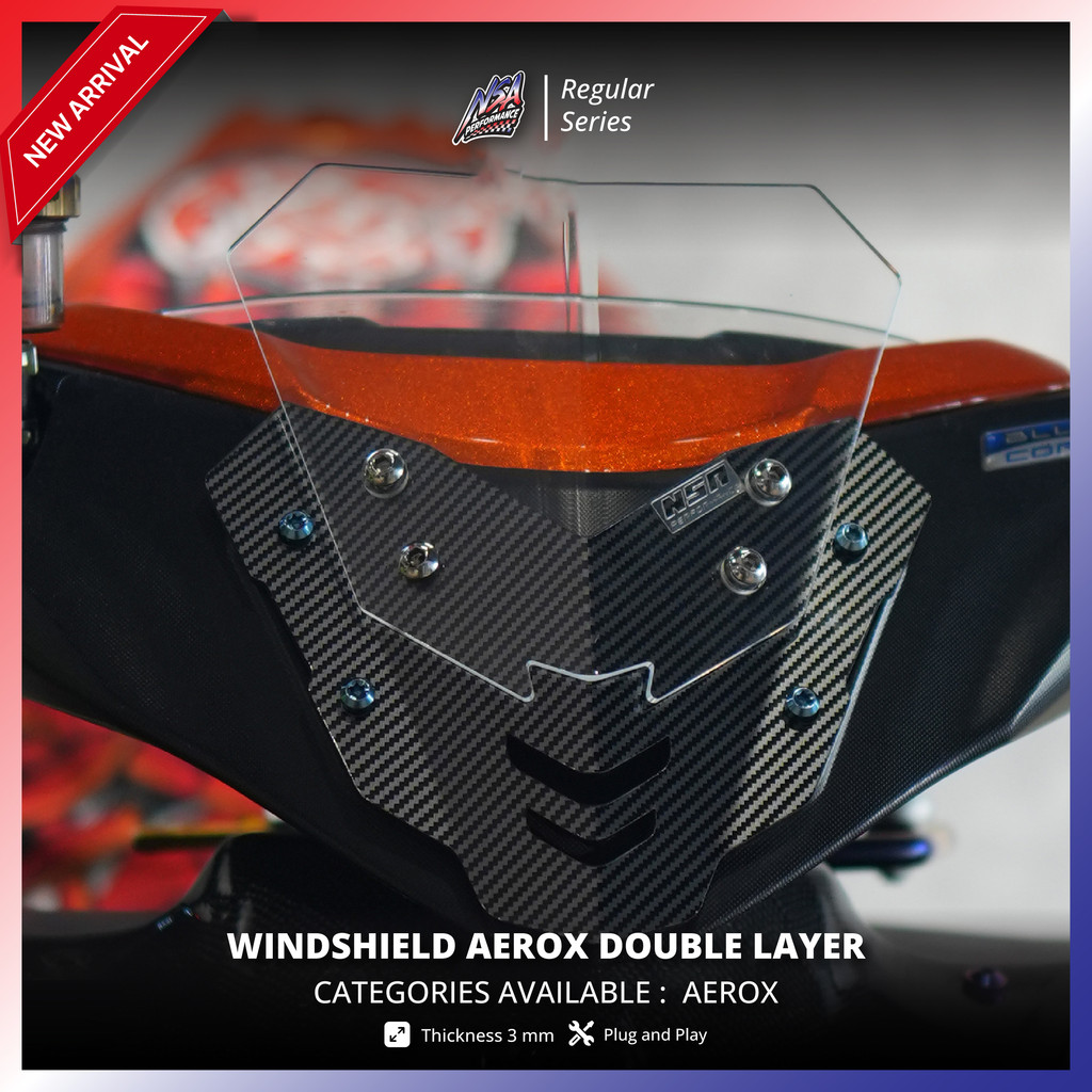 NSA WINDSHIELD FOR AEROX 155 – DOUBLE LAYER VISOR | Shopee Philippines