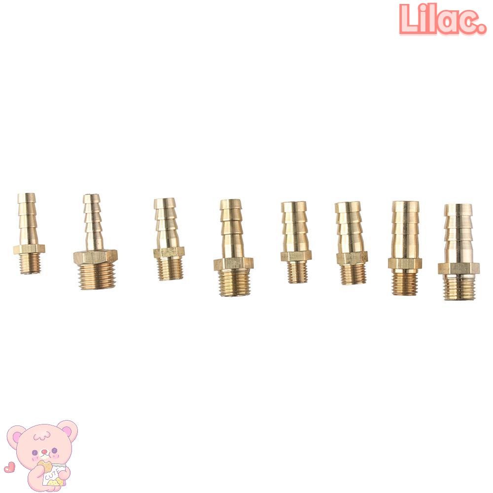 LILAC 2PCS Fitting Connector, M8 M10 M12 M14 Brass Barbed Hose Fittings ...