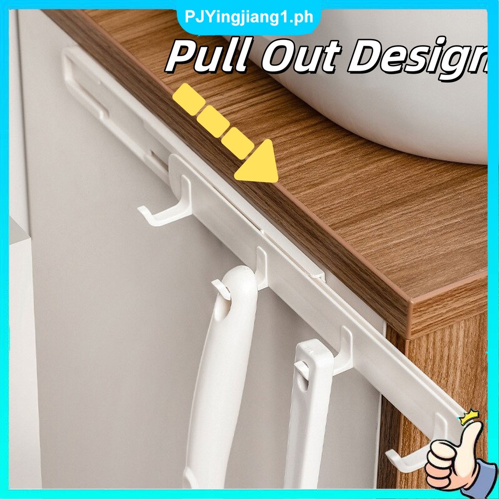 Pull-out Gap Slide Hook Wall Mount Hanger Coat Hangers Sliding Rack ...