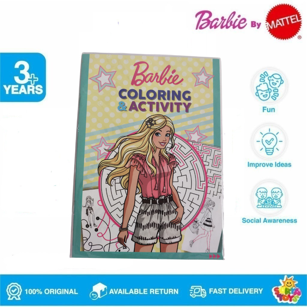 Barbie Activity Book Large / Coloring Book / Activity Book | Shopee ...