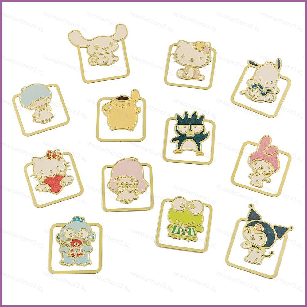SQE Sanrio Cartoon Metal Skeleton Bookmark School Gift For Girls Kitty ...