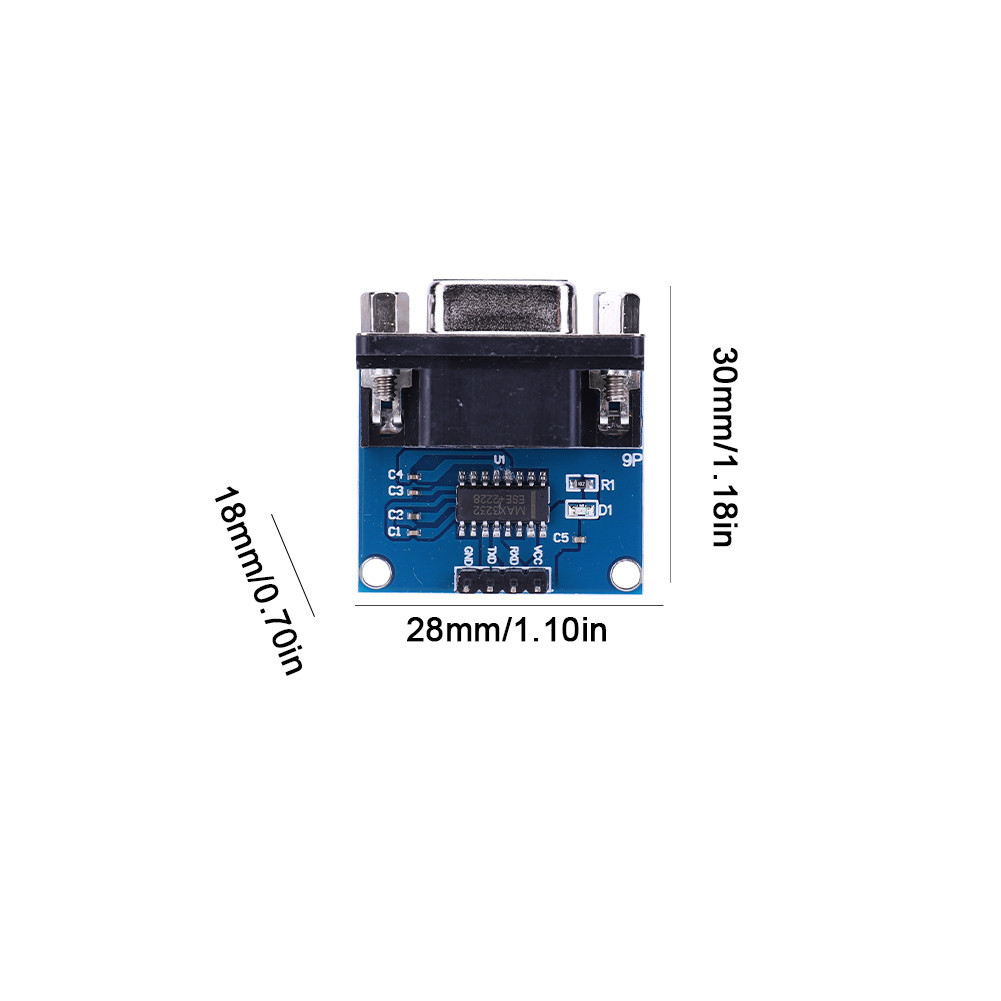 MAX3232 RS232 To TTL MAX232 Flashing Board 3.3V-5.5V Female Serial To ...