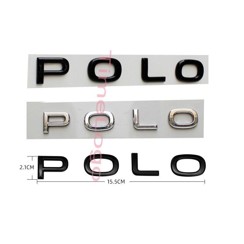 Fun car 2024 New Letters Emblem Badge for VW POLO Car Refitted Middle ...