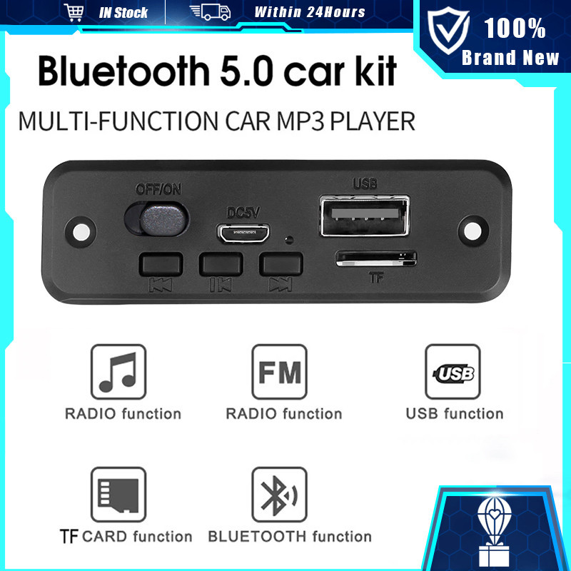 Mp3 Decoder Board Bluetooth 5.0 2*3W Decoder Board Speaker Car FM Radio ...