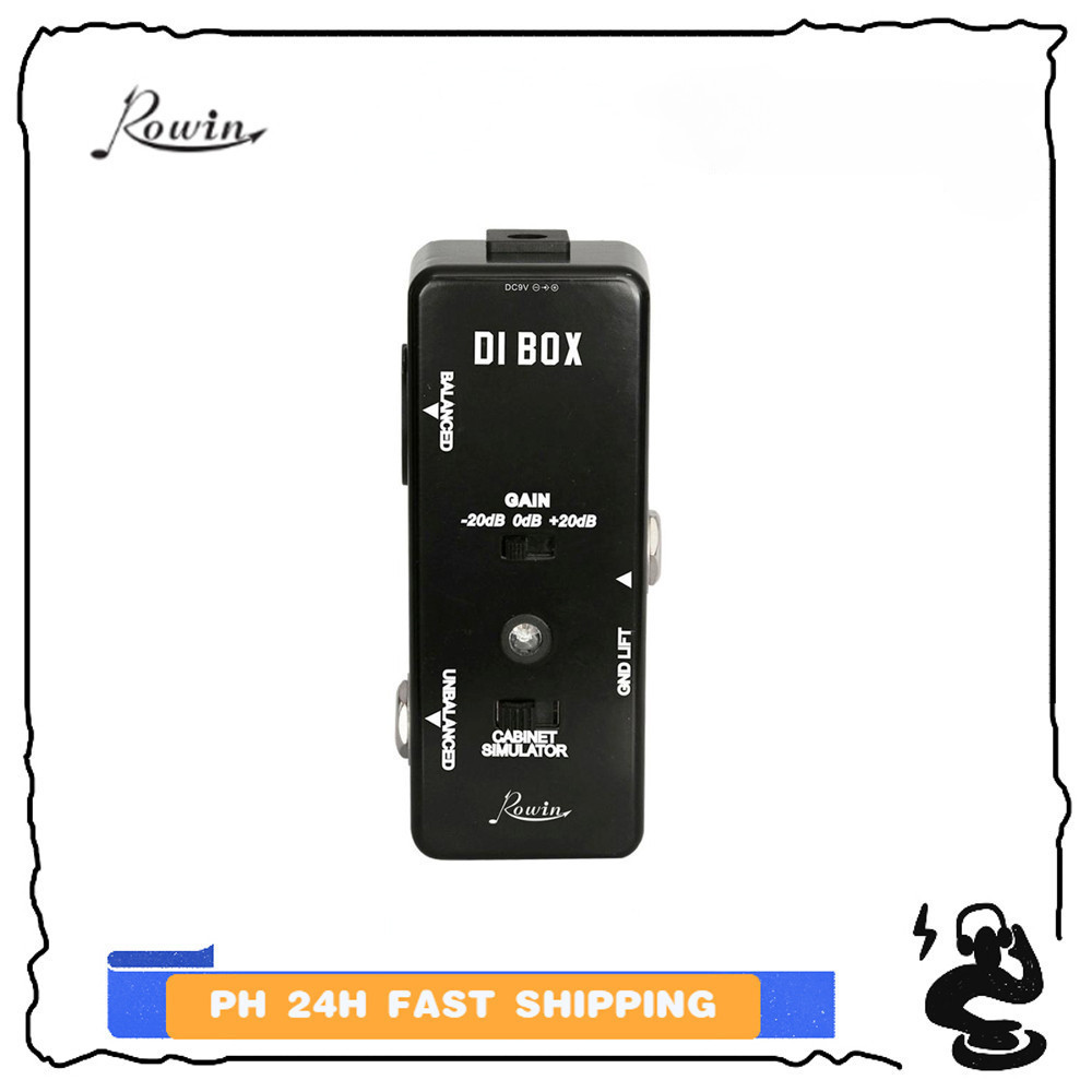 Rowin DI BOX LEF-331 Micro-DI with Cab Sim and Gain Guitar Effect Pedal ...