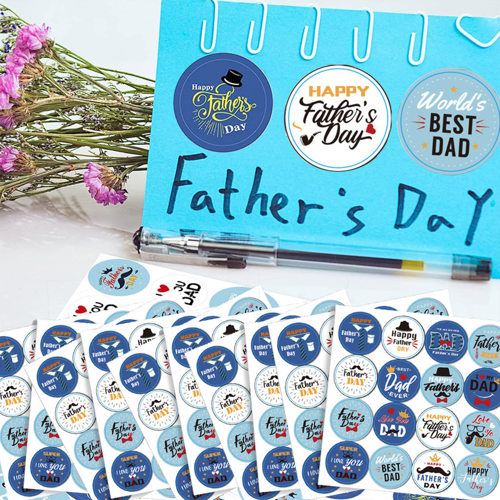 10Sheets Happy Father's Day Stickers,Best Dad Labels Stickers Father's ...