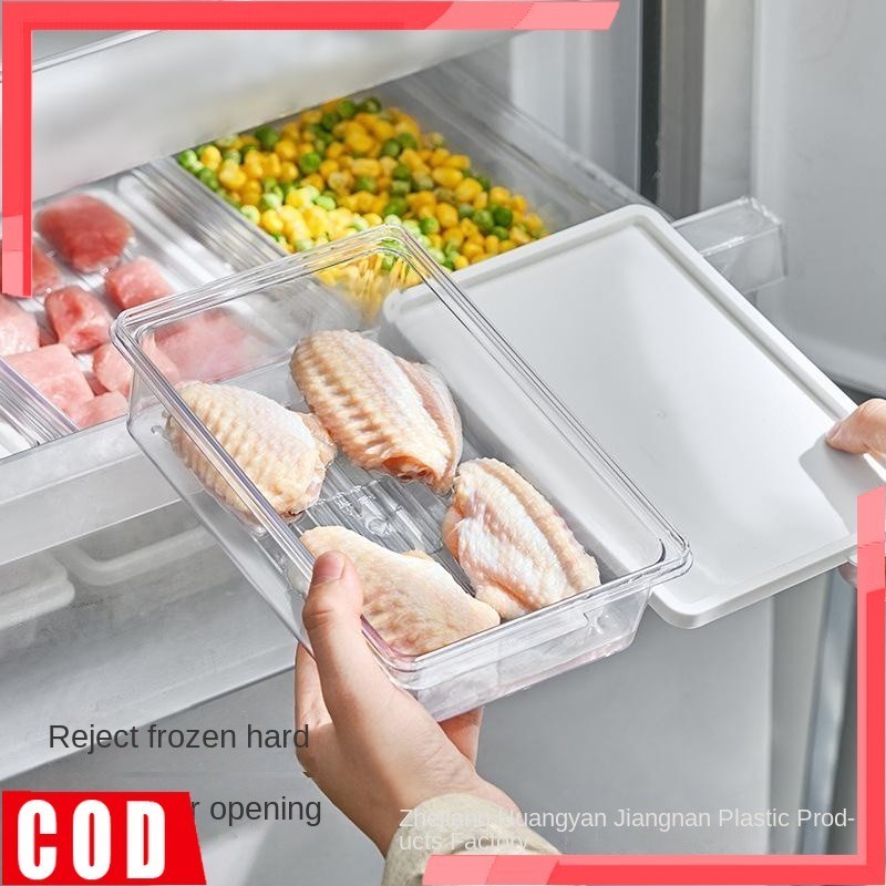 packaged in PET freezer bo Storage box can be stacked with transparent ...