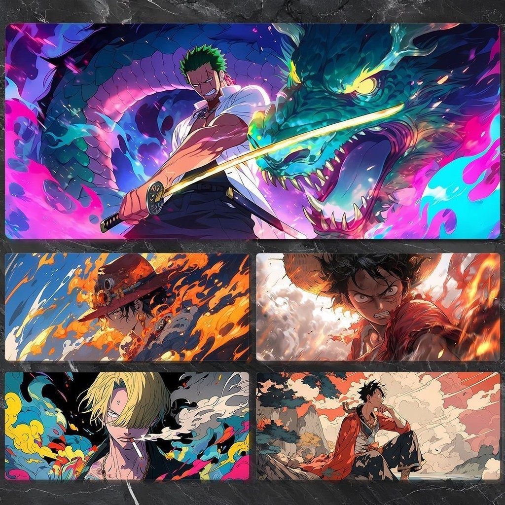 One Piece Zoro Mouse Pad Oversized Desk Pad Luffy Gaming Gaming ...
