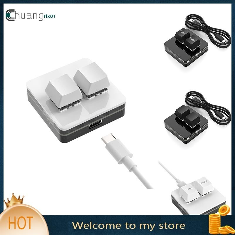 [chuangtfx01]Custom Mini Keyboard 2 Key RGB Macro OSU Keypad ...