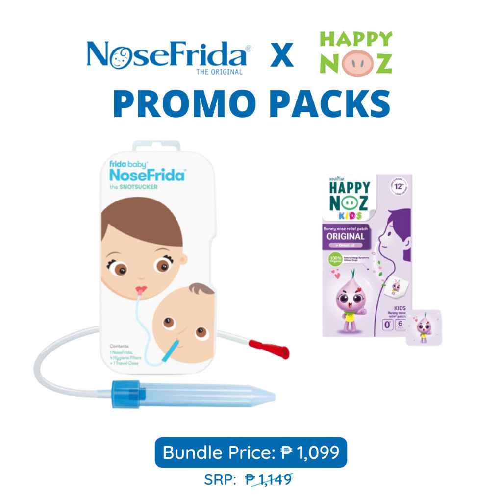 Happy Noz x NoseFrida Aspirator Promo Pack (Nose Frida Nasal Aspirator ...