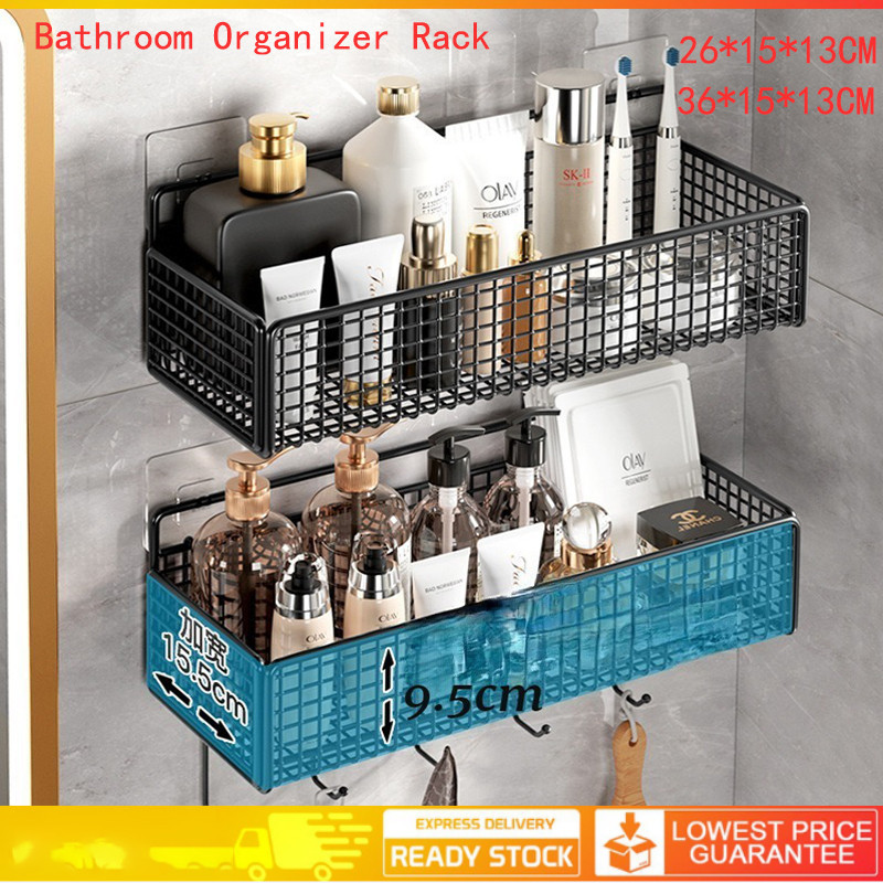【T&T】Bathroom Organizer Rack Mess Household-Items Organizer Rack ...