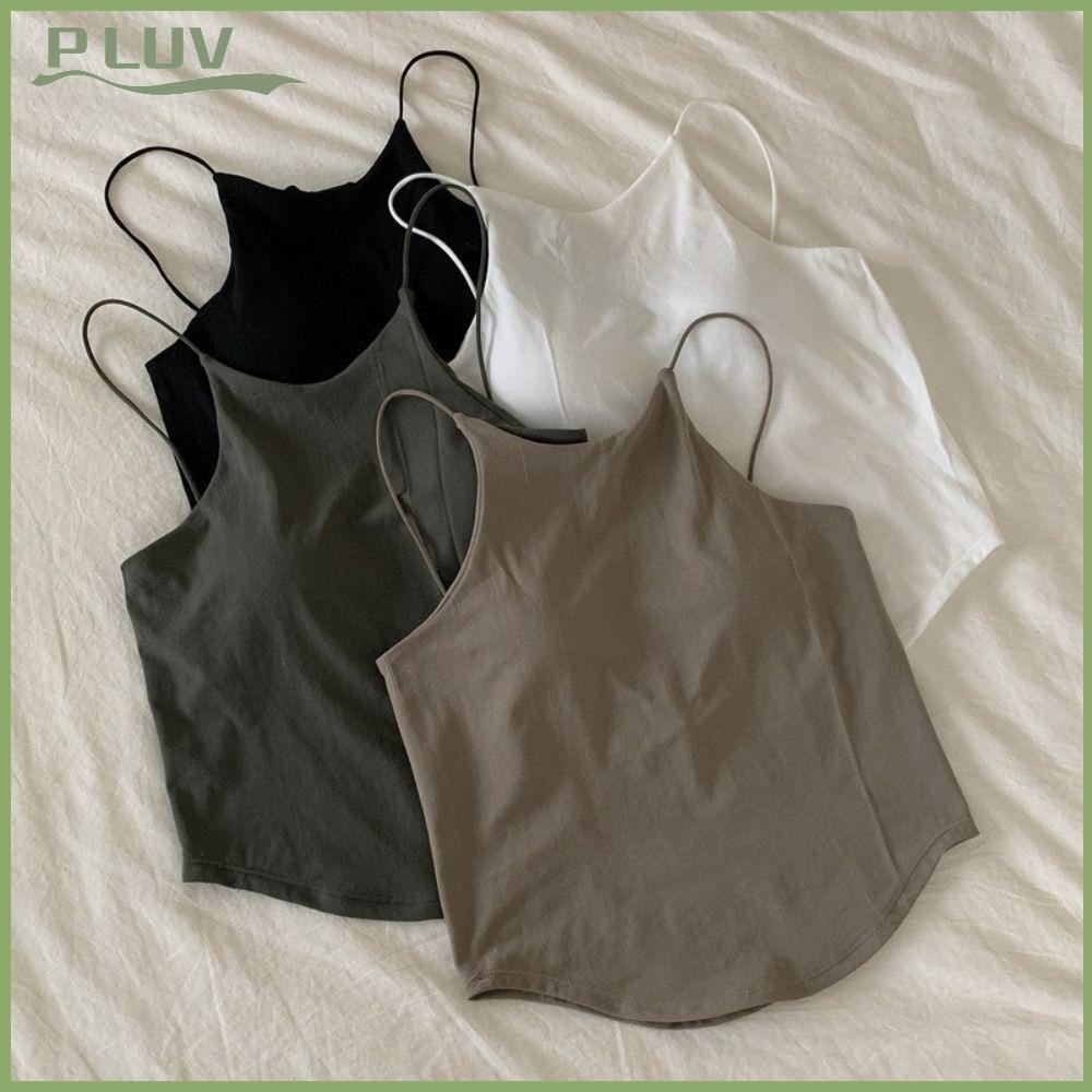 PLUVII Chest Wrap Bottom Top, Open Back Slim Suspender Tank Top ...