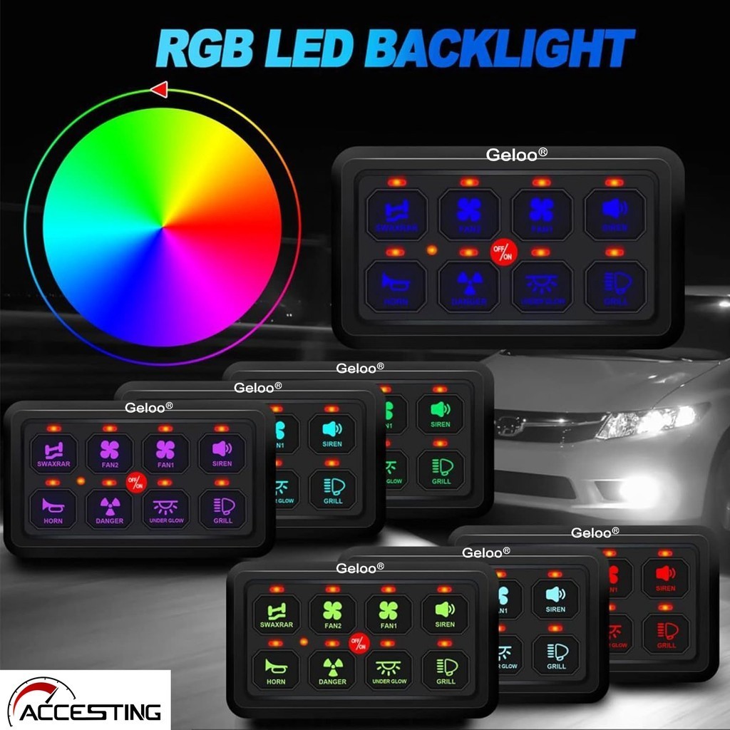 New 8-bit switch panel kit circuit control universal relay system touch ...