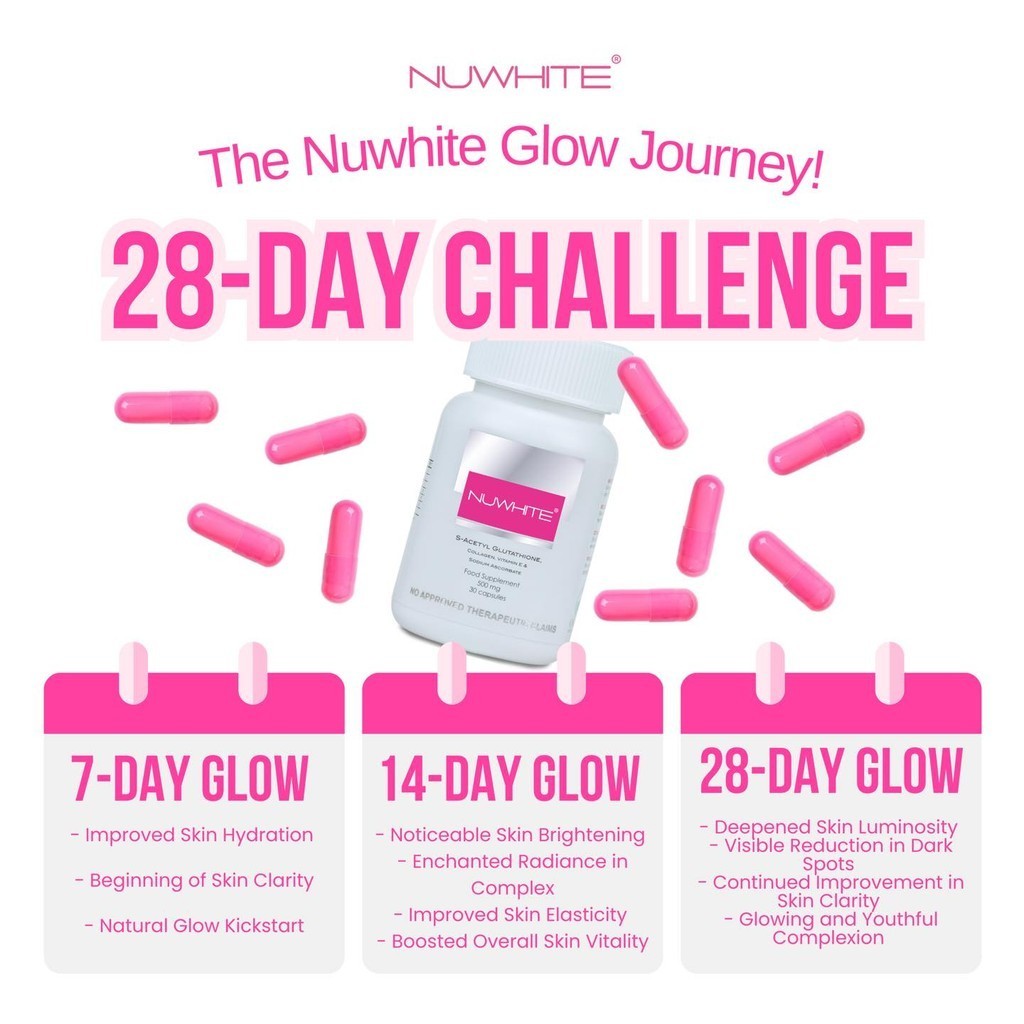 Nuwhite S-Acetyl Glutathione capsules with MARINE COLLAGEN 100 mg Sodium Ascorbate and Vitamin E ...