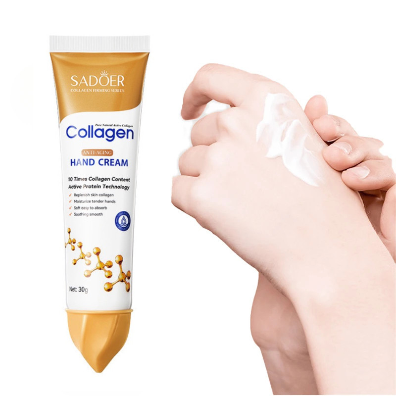 30g Collagen Anti-wrinkle Hand Cream Skin Cracked Repair Products Soften Nourish Anti-drying ...