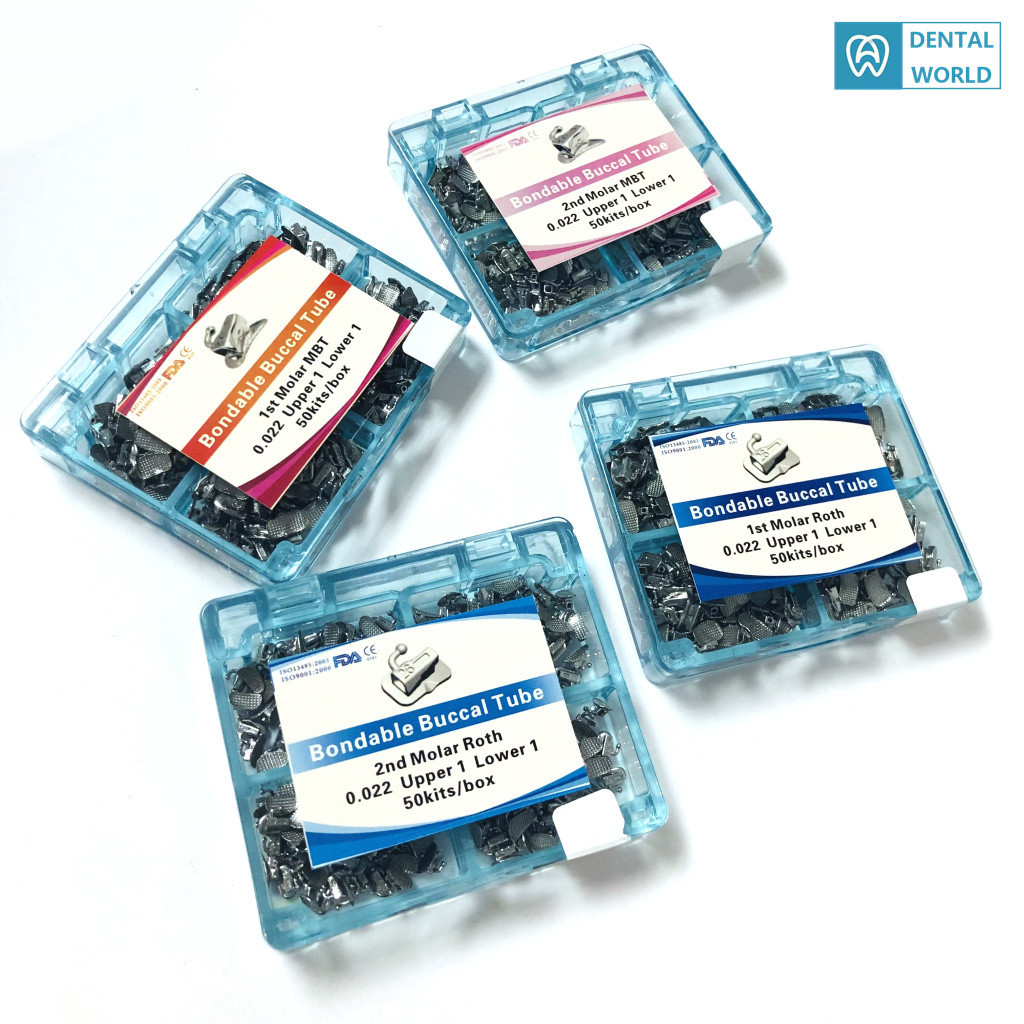 50set/box Non-Conv Single Buccal Tube Dental blue box Buccal Tube 022 ...