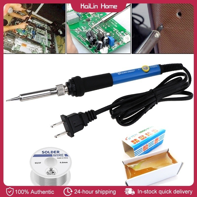 220V 60W Electric Welding Soldering Iron Temperature Adjustable PH Plug ...