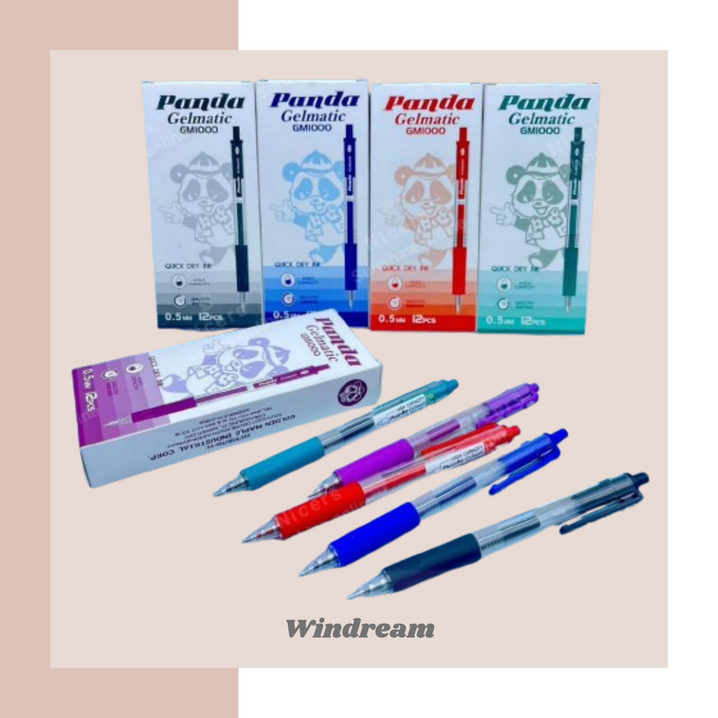 Panda Gelmatic Retractable Pen per DOZEN | Shopee Philippines