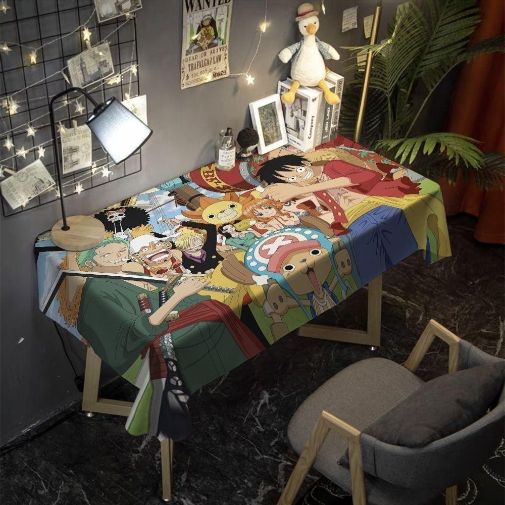 Table Cover Anime Table Cloth ONE PIECE Luffy Sauron Zoro for Rectangle ...