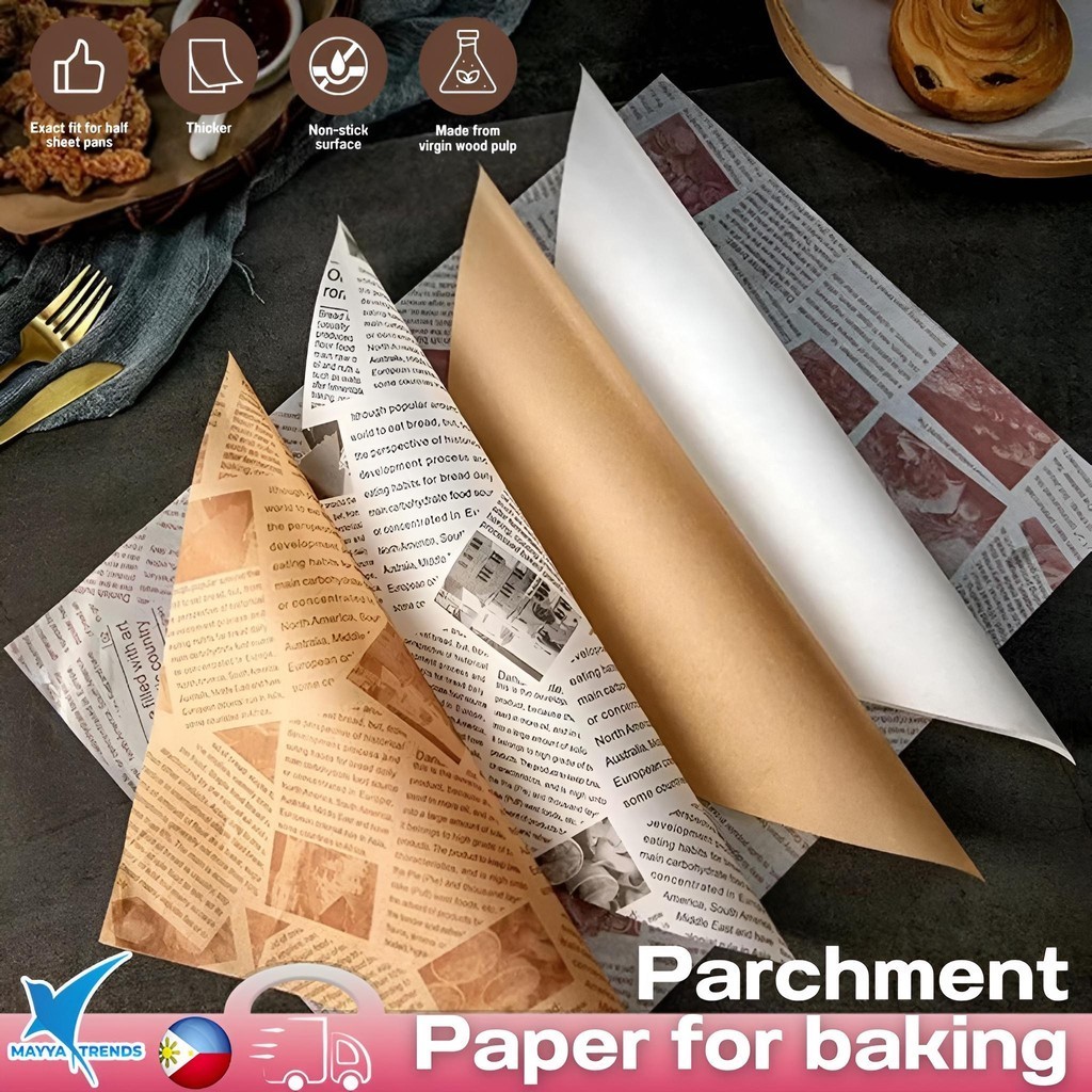 100Pcs Baking Wax Paper Sandwich Wrapper Paper Bread Burger Egg Drop ...