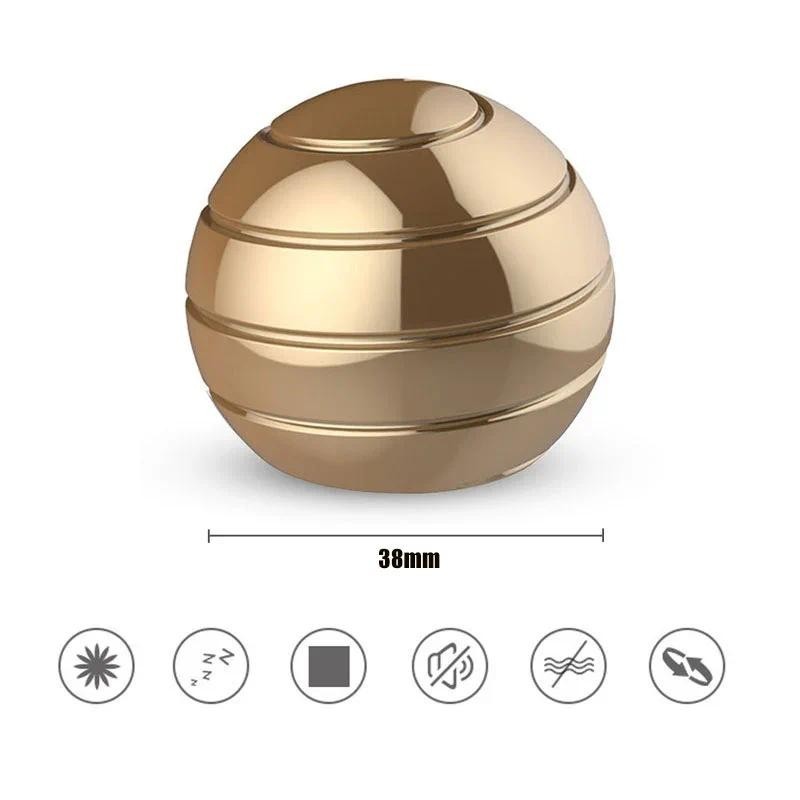 Kinetic Art Desk Fidgets Spinner Toys Illusion Metal Spinner Ball ...