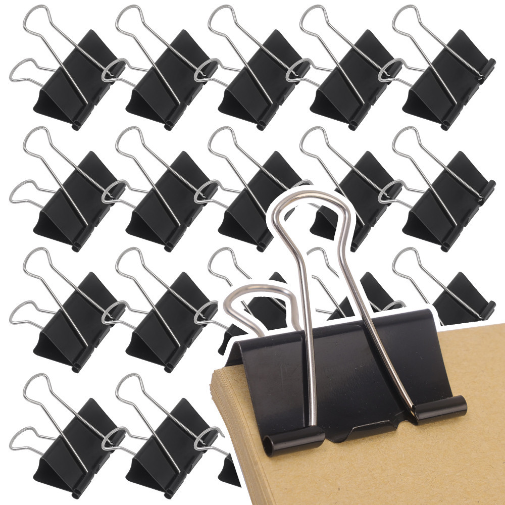 Office and School Binding Supplies Long Tail Clip Black Binder - Metal ...