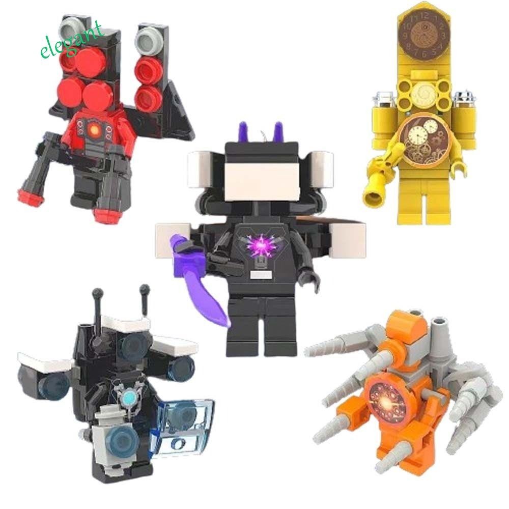 ELEGANT MOC Skibidi Toilet Building Blocks, Skibidi Toilet Mini TV ...