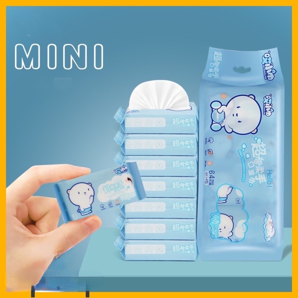 8 IN 1 Mini Baby Wipes Wet Wipes Multipurpose Travel Outdoor Spot Mini ...