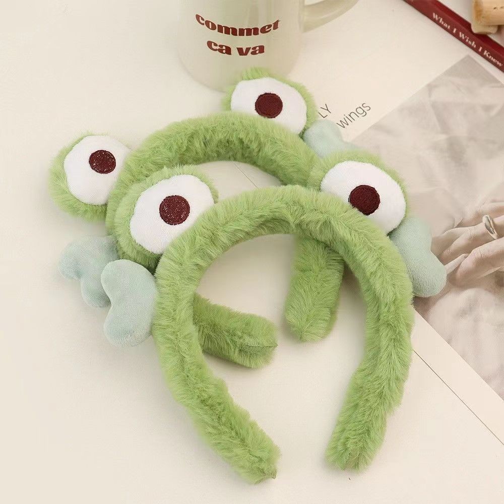 Plus Plush Frog Headband New Style Ear Headband Cute Face Wash Mask ...