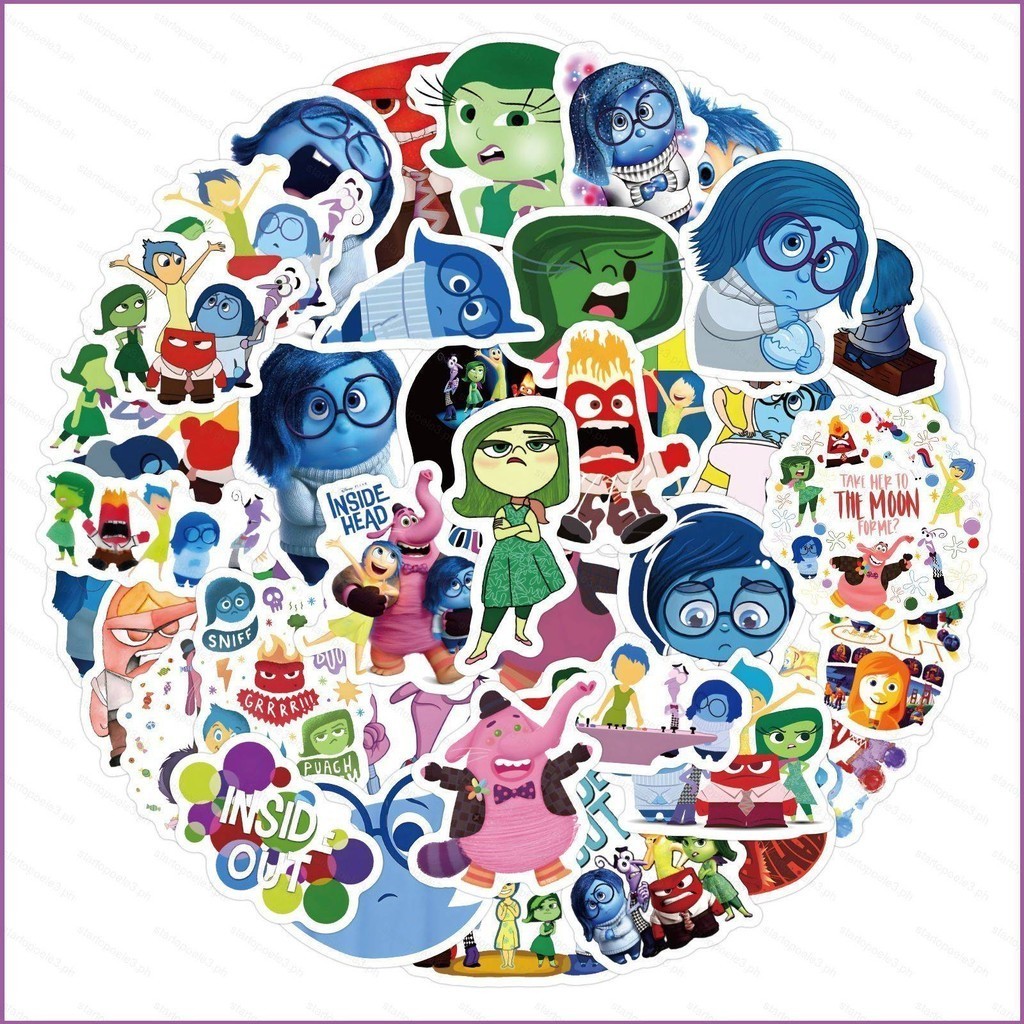 Ellen 60PCS/set Inside Out 2 Joy Disgust Graffiti stickers decorate ...
