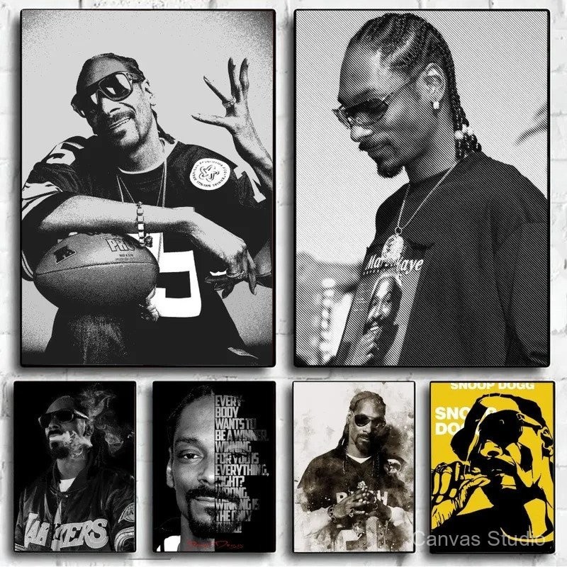 Hip-Hop Snoop Dogg rapper poster frameless Kraft paper Club Bar Vintage ...