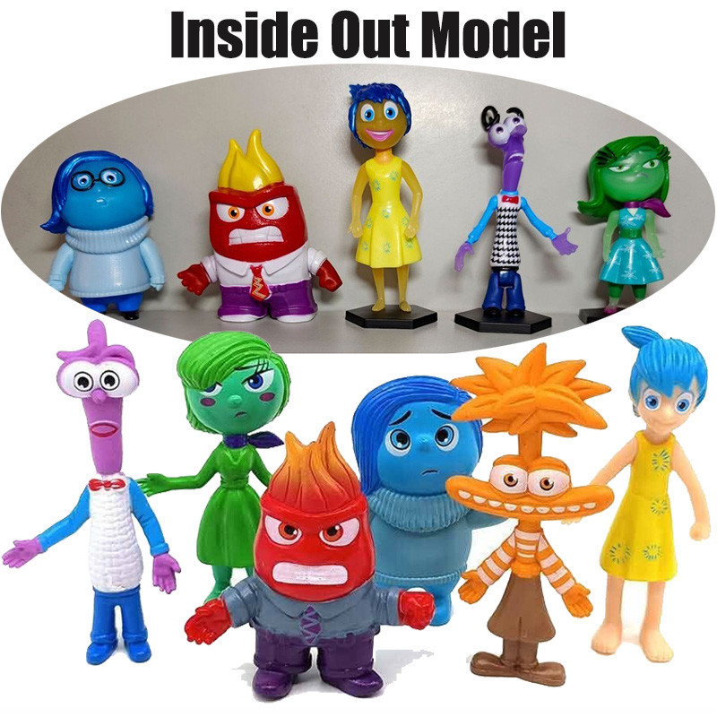 5/6pcs Anime Inside Out Action Figure Toys Joy Sadness Anger Fear ...