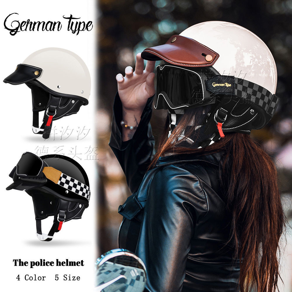 Japanese Retro Motorcycle Motorcycle Helmet Men Women Small Helmet Body ...