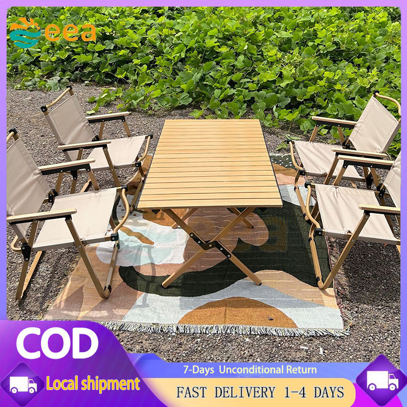 Outdoor Folding Table Picnic Barbecue Egg Roll Table Portable Foldable ...