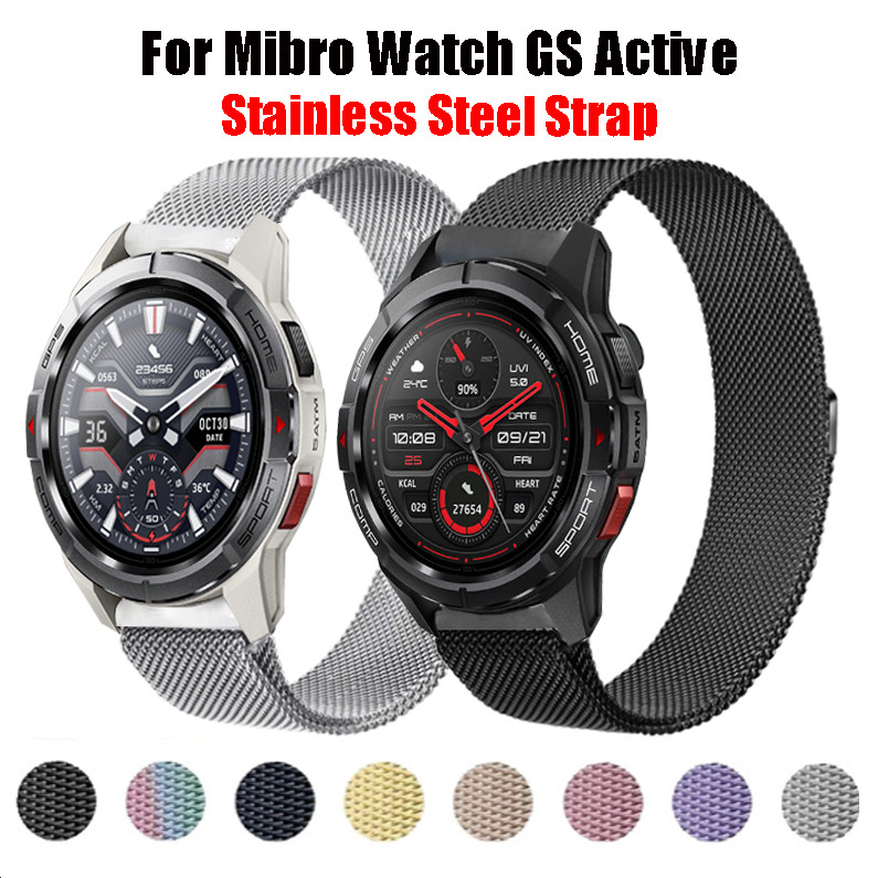 Magnetic Stainless Steel Strap for Mibro Watch GS Active Metal Wrist ...
