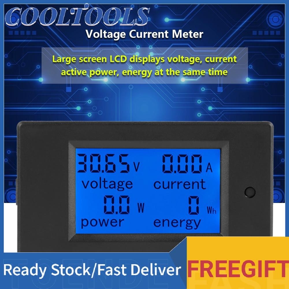 Cooltools DC 6.5-100V 0-100A Digital Current Voltage Multimeter Power ...