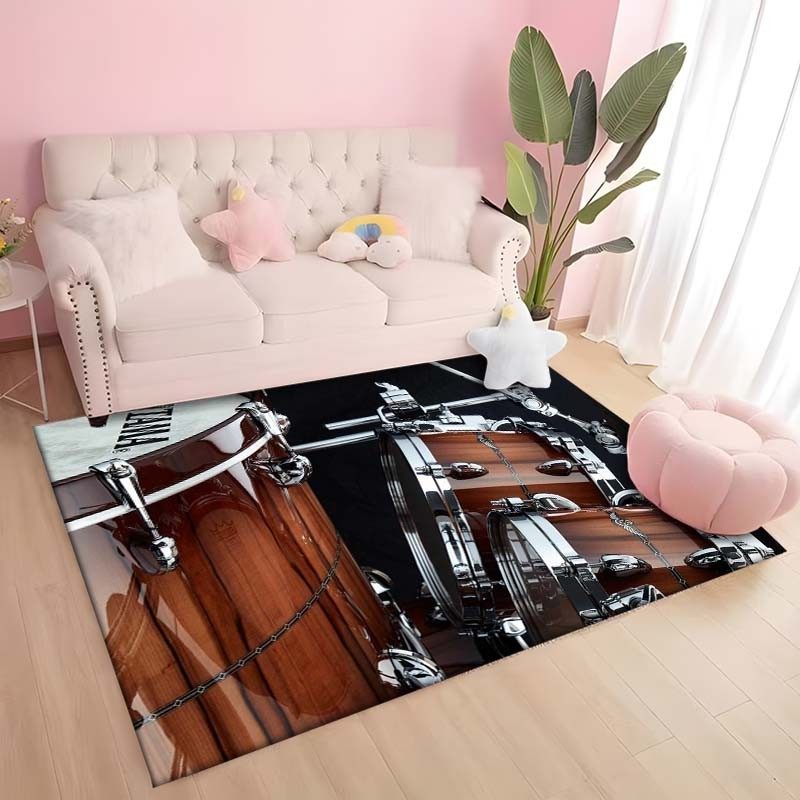 3D Drum set large musical instrument carpet suitable for living room ...