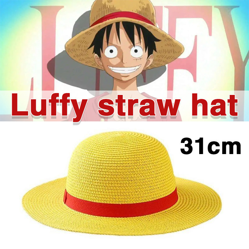 One Piece Luffy Straw Hat Pirate Wheat Cap Handmade Rope Cosplay Kids ...