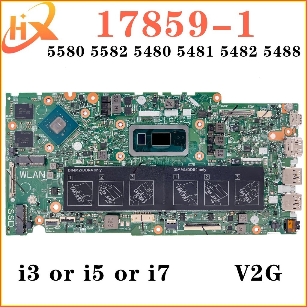 RQ+17859-1 Mainboard For Dell Inspiron 15 5580 5582 14 5480 5481 5488 ...