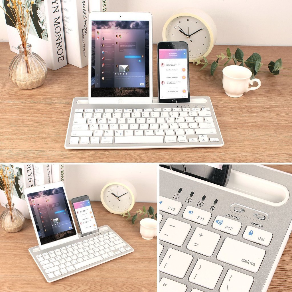 Dual Channel Bluetooth Computer Connection Universal Bluetooth keyboard ...