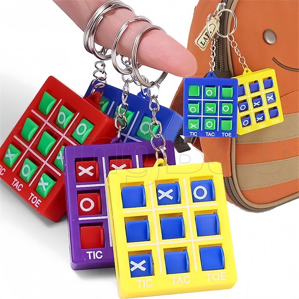 Colorful Tic Tac Toe Keychain Child Puzzle Games Toys Gifts for Wedding ...