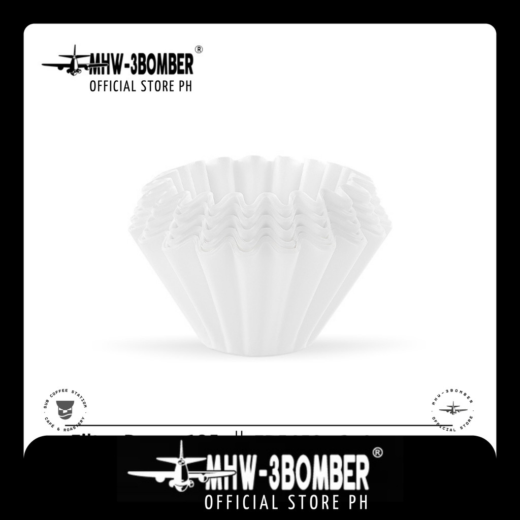 MHW-3BOMBER Cake-shaped Coffee Paper Filter Kalita wave 155 185 V60 V01 ...