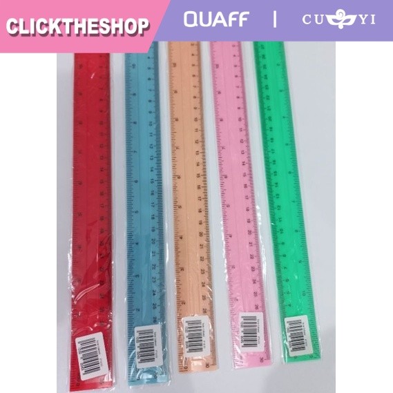 SQI Plastic Ruler Pastel Colors Thick 12 Inches | CTS | Shopee Philippines
